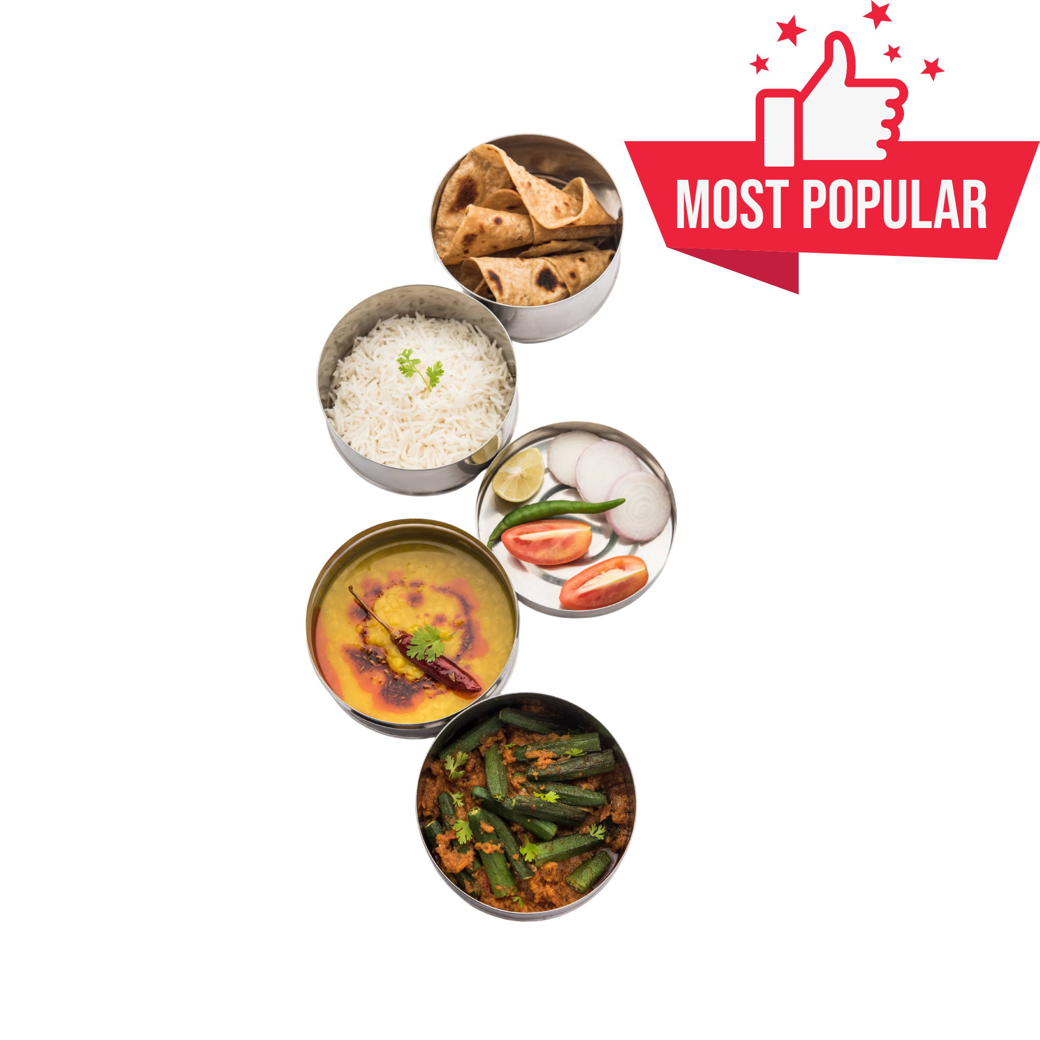 Delish Meals - Ghar Ki Rasoi - Tiffin Service - Large Meal (12oz)