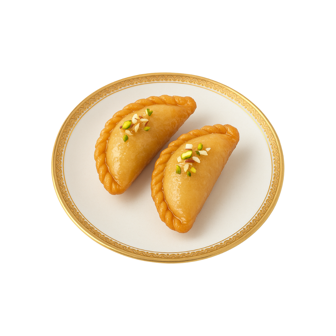Add on - Gujiya (2 Pcs) – Delish Meals - Ghar Ki Rasoi